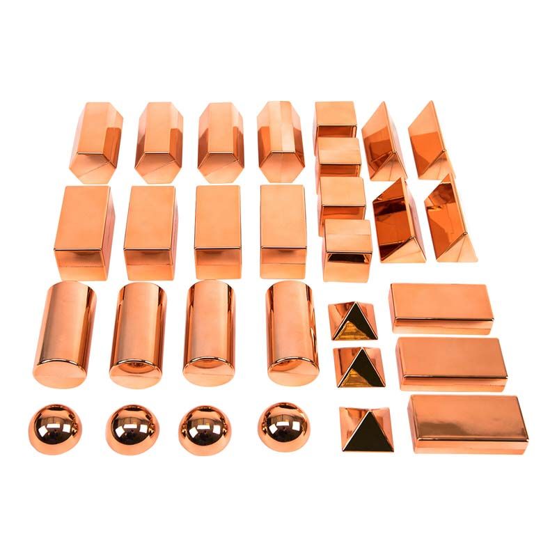 Rose Gold Metallic 3D Shape Collection | Educational Resources - Early ...