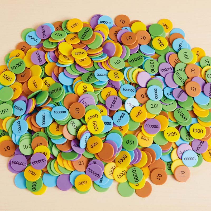 Singapore Colours Place Value Counters 100s 10s 1s 450pk | Educational ...