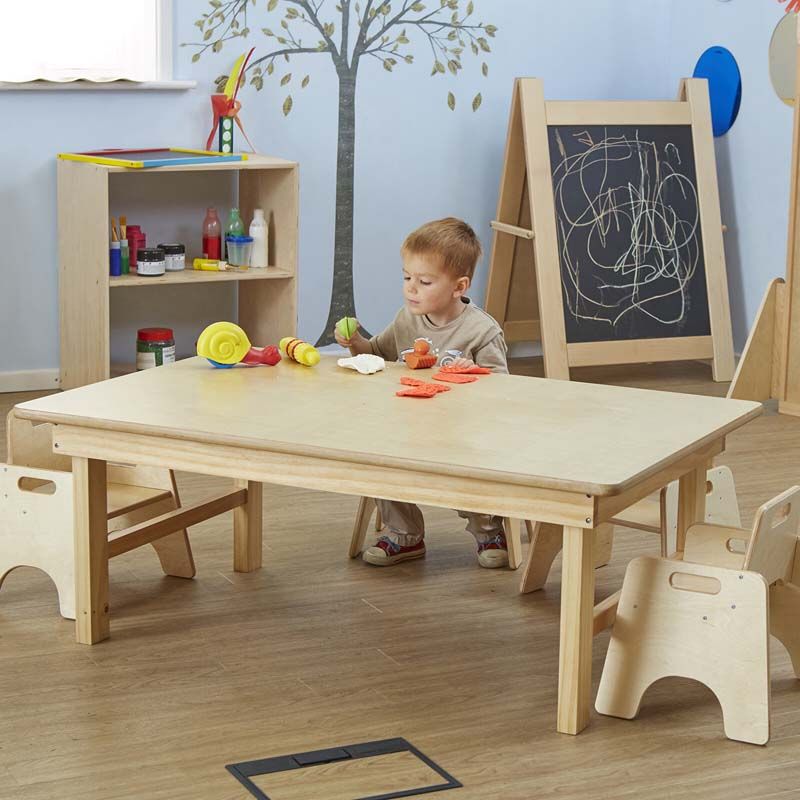 Natural Wooden Folding Early Years Table | Classroom Furniture ...