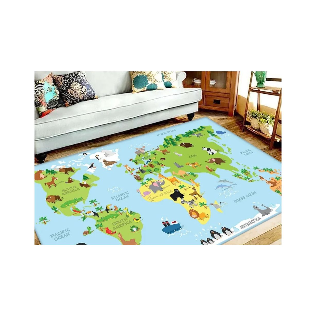 World Map Play Mat L150 x W100cm | Classroom Furniture | Creative Activity